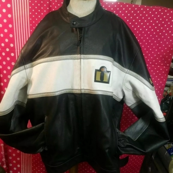 ICON | Jackets & Coats | Icon Leather Motorcycle Jacket Size 4xl 54 ...